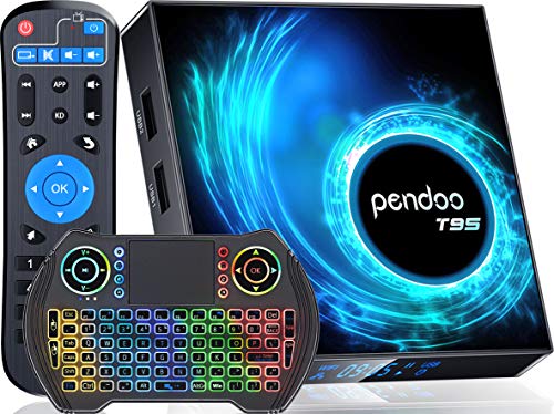 Android TV Box 10.0 4GB RAM 128GB ROM, Pendoo T95 Android TV Box ...
