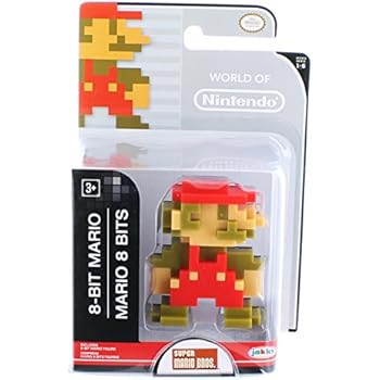 Amazon.com: World of Nintendo 2.5" 8 Bit Mario Action Figure: Toys & Games