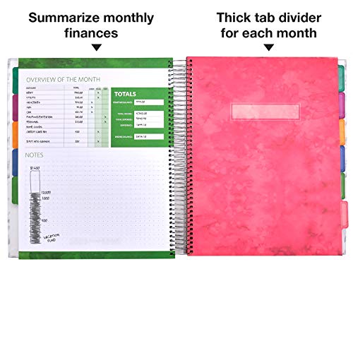 Budget Planner Monthly Bill Organizer With 12 Envelopes And Pockets 
