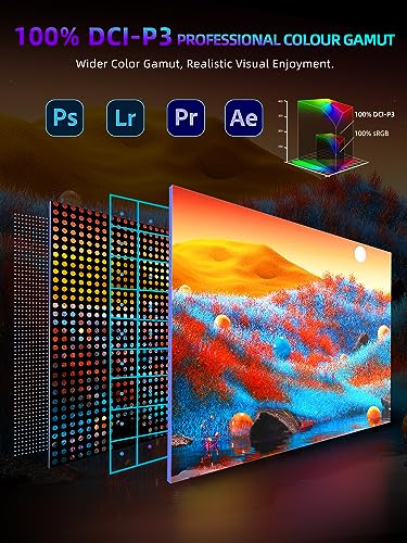 EVICIV 2K 144Hz Portable Monitor 100% DCI-P3 17.3" 2560 x 1440 Portable ...