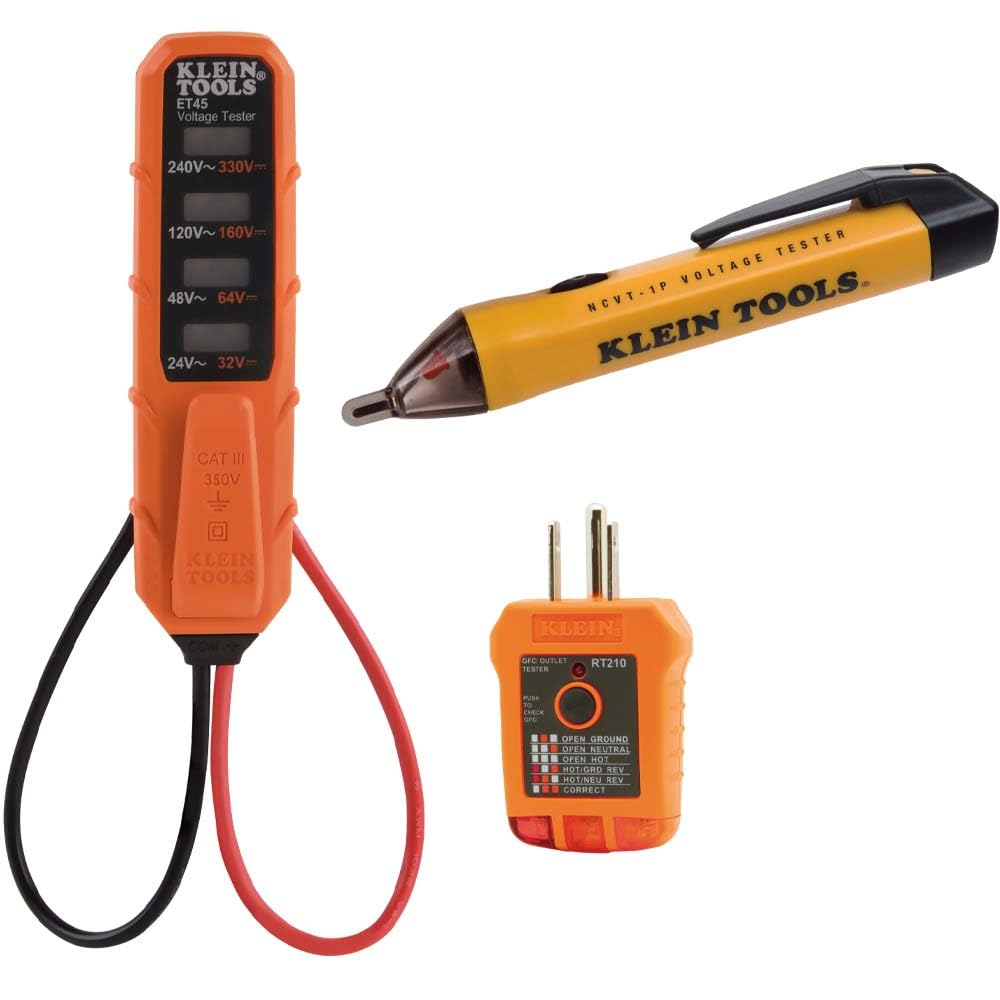 Klein Tools 80097 Beginner Tester Kit, GFCI Outlet and Receptacle ...