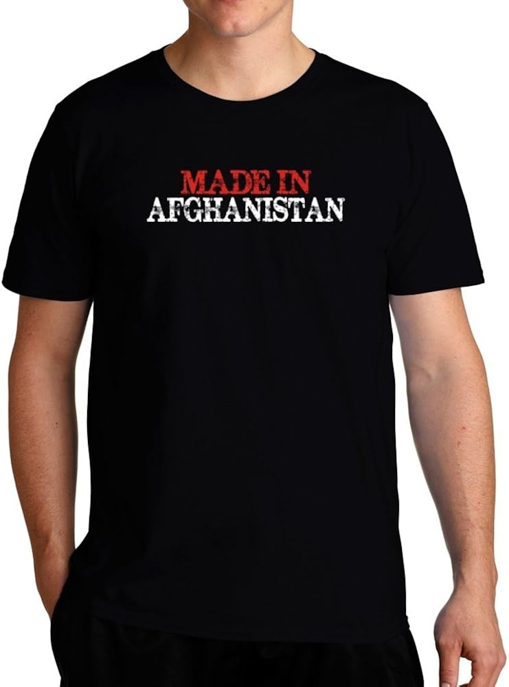 Eddany Made in Afghanistan T-Shirt: Amazon.co.uk: Clothing