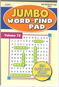 Jumbo Word Find Pad Volume 75: Various: Amazon.com: Books