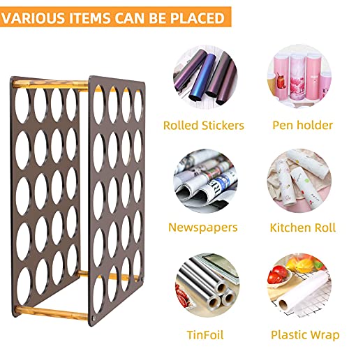 Vinyl Roll Holder, 20 Holes Large Vinyl Storage Rack for Craft Room ...