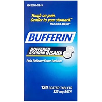 Amazon.com: Bufferin Buffered Aspirin (NSAID) Coated Tablets Pain ...