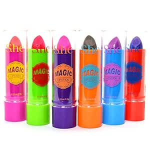 Amazon.com : Lot Of 6 Color Changing Magic Scented Lipstick Lip Balm ...