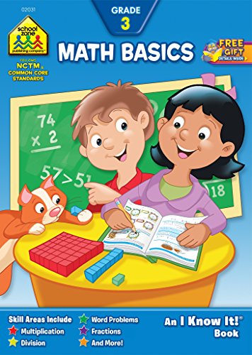School Zone - Math Basics 3 Workbook - 32 Pages, Ages 7 to 8, 3rd Grade ...