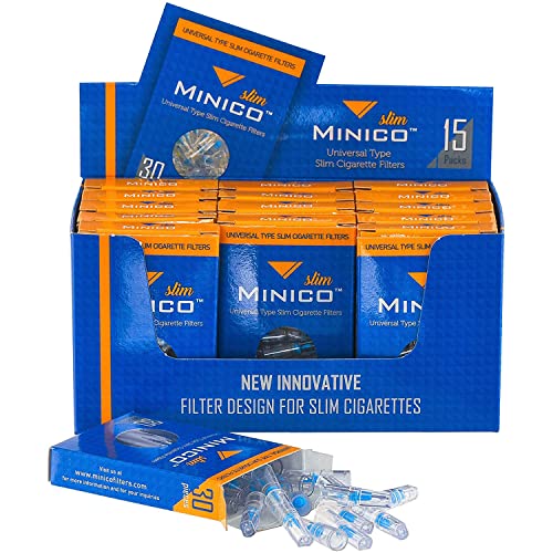 MINICO Slim Smart All-in-One Disposable Cigarette Filters 450 Pieces ...