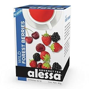 Alessa Gourmet Tea Wild Forest Berries Tea, Sabor Frutos del Bosque, 20 ...