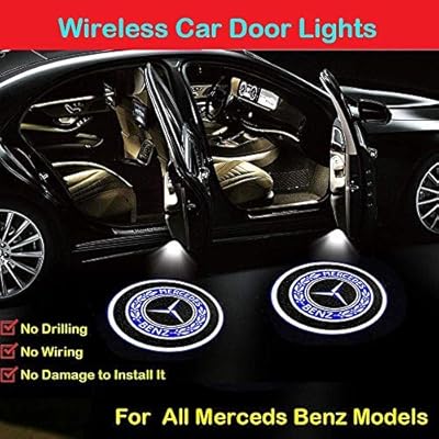 Buy 2Pcs for Mercedes Benz Car Door Logo Projector Lights, Led Welcome ...