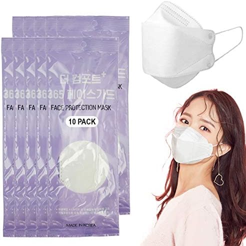 [10 Pack] [Face Guard] 4-Layers Face Safety Mask with Ear Loop for ...