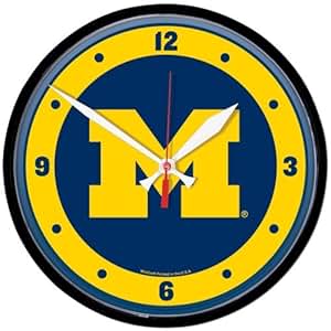 Amazon.com : NCAA Michigan Wolverines Round Clock : Sports Fan Wall ...