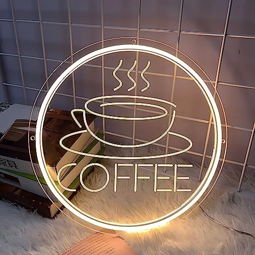 Coffee Cup Neon Sign For Wall Decor, Powered by USB 3D Engrave Art ...