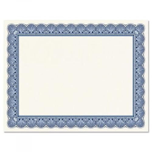 Elite Blue & White Parchment Certificate Papers - Pack of 25, Laser ...