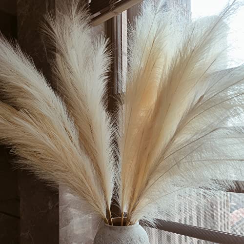 penepico Tall Faux Pampas Grass Decor, 8 piezas 43 Grandes pompas ...