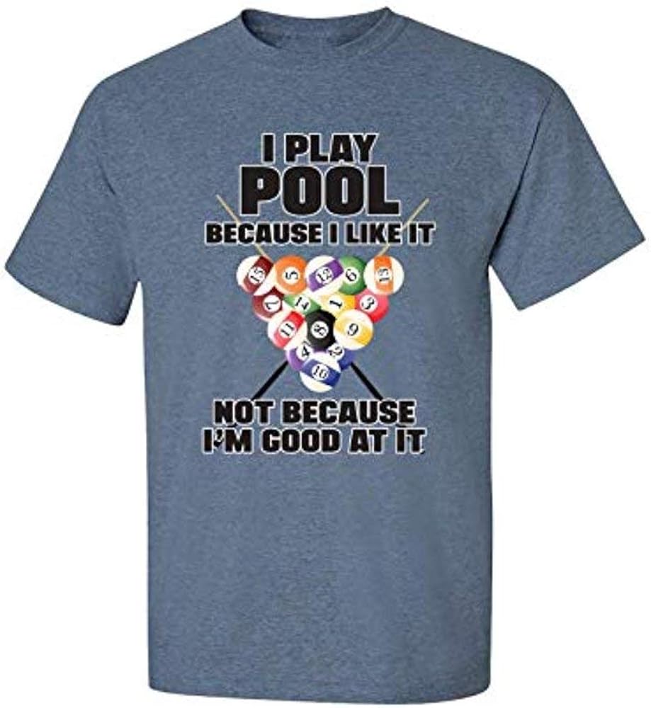 Funny Billiards I Play Pool Adult Men's Short Sleeve T-Shirt: Amazon.ca ...