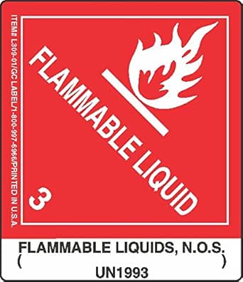 GC Labels-L309P02, Flammable Liquids, N.O.S. ( ) UN1993, Roll of 500 ...