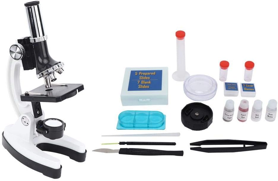 Fdit 100X-1200X Microscopes for Kids Students Adults, 100/600/1200X ...