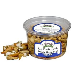Amazon.com: Aurora Products Inc. Natural Rice Crackers/ Wasabi Peas, 5 ...