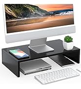 Amazon.com: FITUEYES Dual Monitor Stand – 3 Shelf Computer Monitor ...