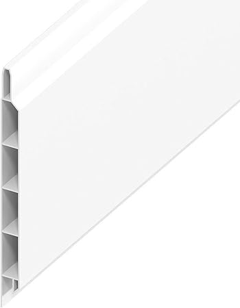 White, 100mm UPVC Flat Plastic Board / Soffit 9mm x 5m Length General ...