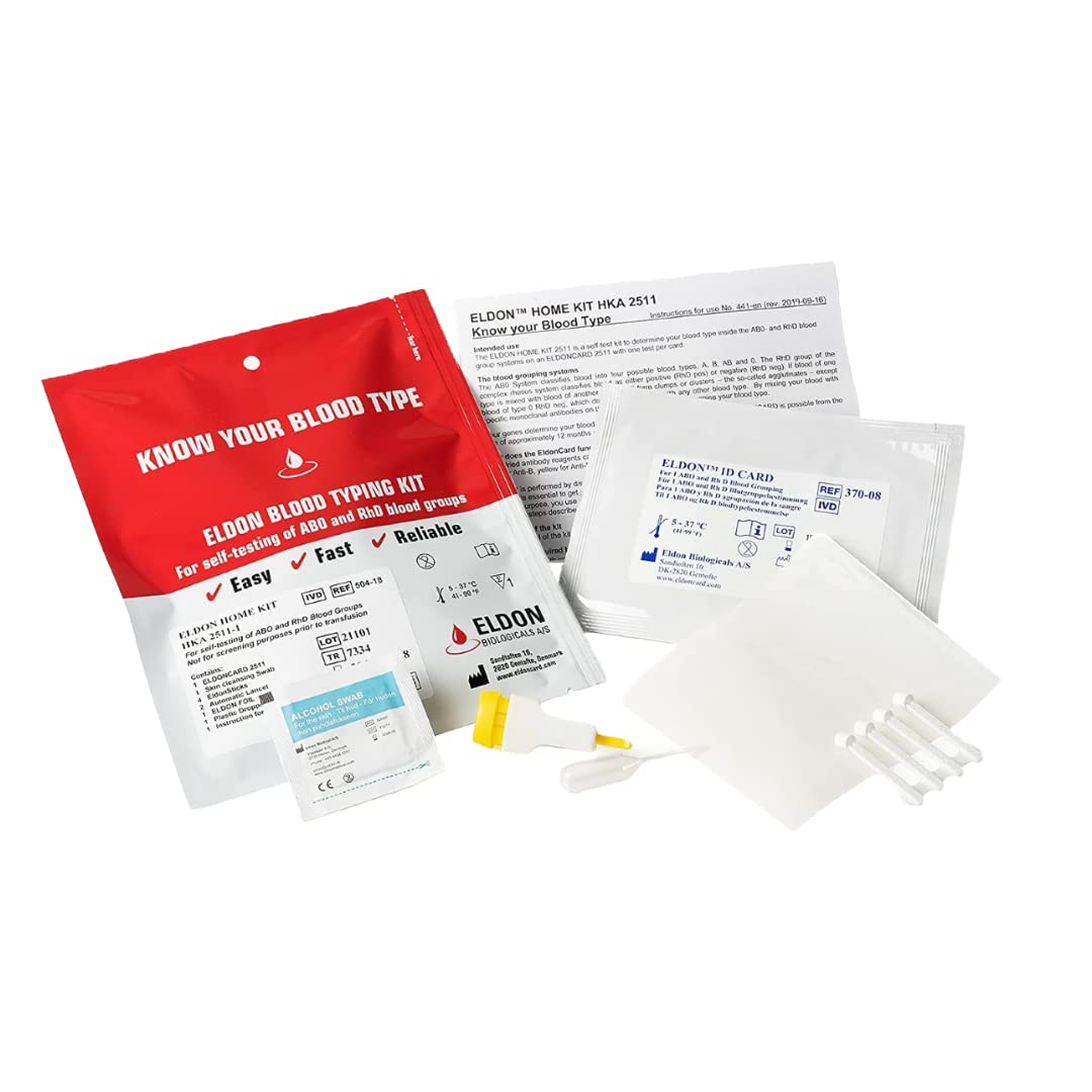 Mua Blood Typing Kit, 1 Test Pack, Know Your Blood Type, Accurate ...