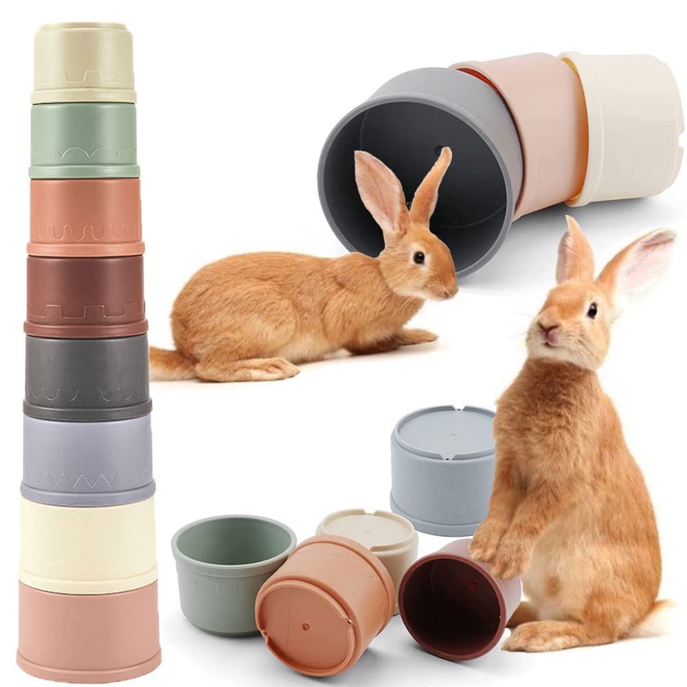 Mua 8 Pcs Stacking Cups for Rabbits, Colorful Bunny Toys for Rabbits ...