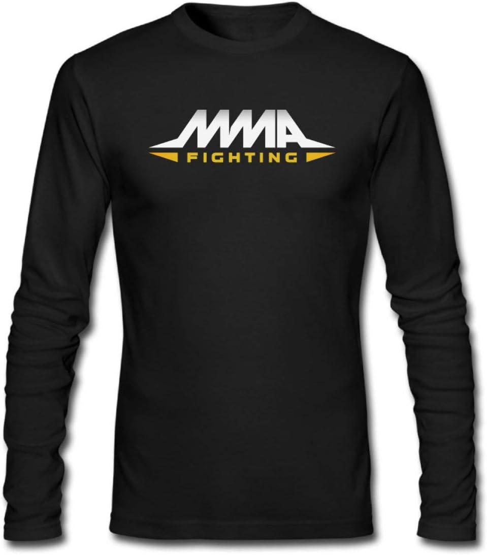 Refined DIY MMA Fighting Logo Men s Long Sleeve Fashion Casual Cotton T