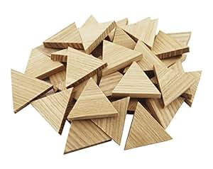 Amazon.com: 1.34" Wood Triangle Cutout Shapes Unfinished Wood Mosaic ...