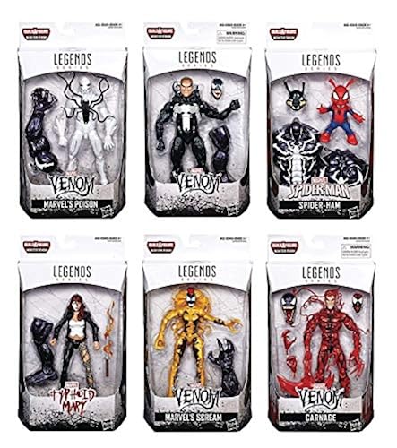 Hasbro Venom Marvel Legends: Venom, Carnage, Poison Spider-Man, Spider ...