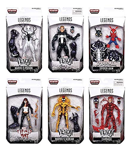 Hasbro Venom Marvel Legends: Venom, Carnage, Poison Spider-Man, Spider ...