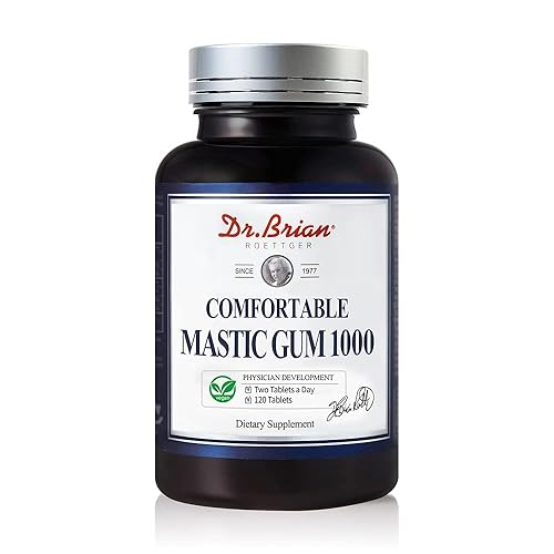 Dr.Brian Stomach Relief Vegan Mastic Gum Tablet 120 Count Mastic Gum ...