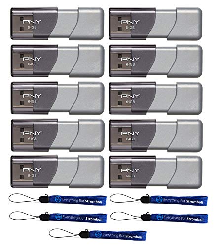 PNY 64GB USB 3.0 Flash Drive Elite Turbo Attache 3 (Ten Pack) Bundle ...