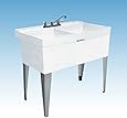 E.L. Mustee 26F Utilatwin Floor-Mount Laundry/Utility Tub, White ...