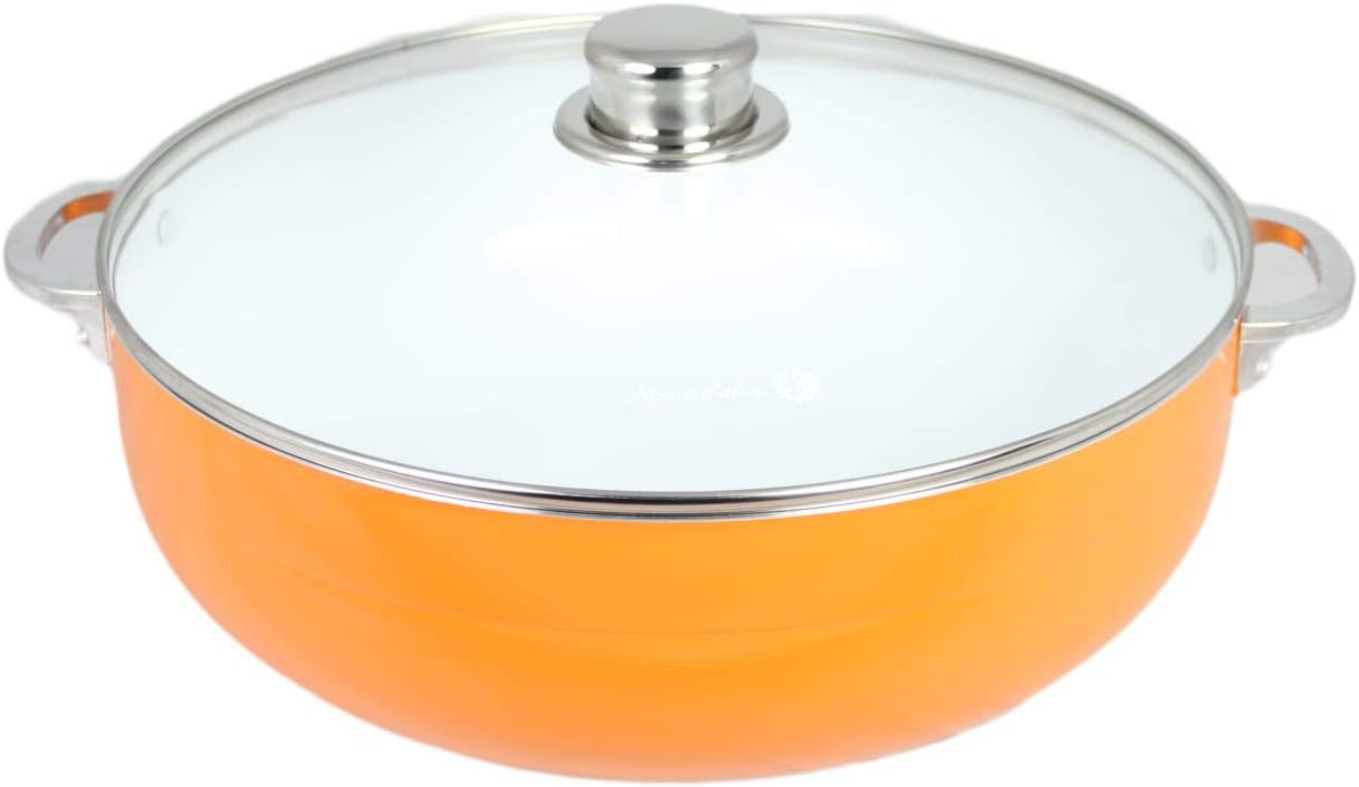 Amazon.com: Home Value 3 mm Thickness Nonstick Caldero with Glass Lid ...
