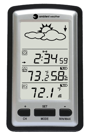 Amazon.com: Ambient Weather WS-1280 Wireless Indoor & Outdoor Digital ...
