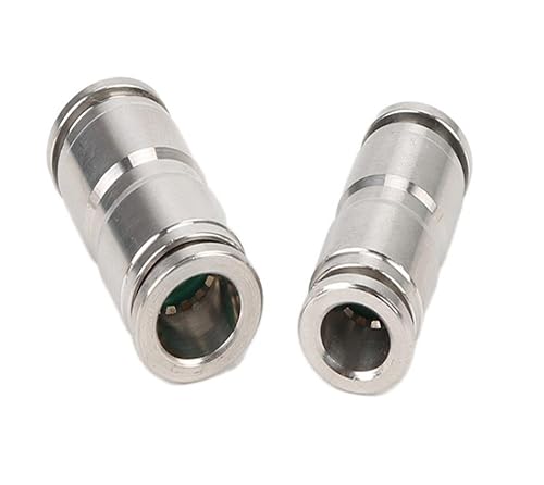 2 PCS 304 Stainless Steel Pneumatic Air Hose Fittings Metal Quick ...