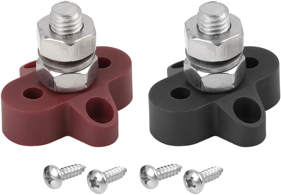 X AUTOHAUX Bus Bar Terminal Block Insulated M10 Distribution Junction Stud – BigaMart