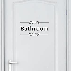 Amazon.com: FAVOLOOK English Label Toilet Sticker, Removable Self ...