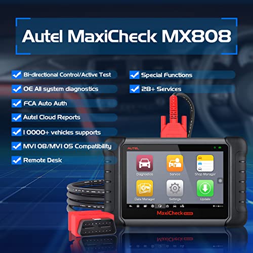 Autel Scanner MaxiCheck MX808, 2022 Bi-Directional Control Diagnostic ...