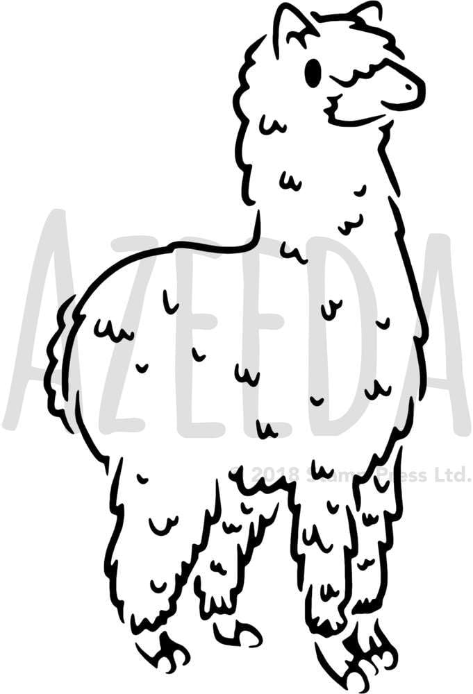 Large A2 'Alpaca' Wall Stencil / Template (WS00015473): Amazon.co.uk ...