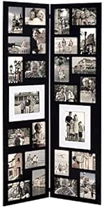 Adeco PF0559 Decorative Black Wood Folding Floor-Standing Collage ...