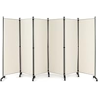 Amazon.com - Giantex 5.7Ft 6-Panel Folding Room Divider with Rollers ...