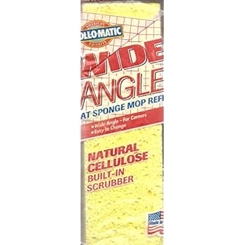 Amazon.com: Roll-O-Matic Wide Angle Flat Sponge Mop Refill 1750R ...