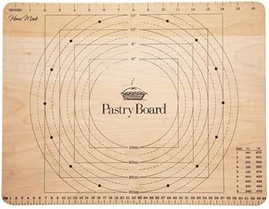 Amazon.com: KitchenCraft Large Wooden Pastry Board with Markings ...