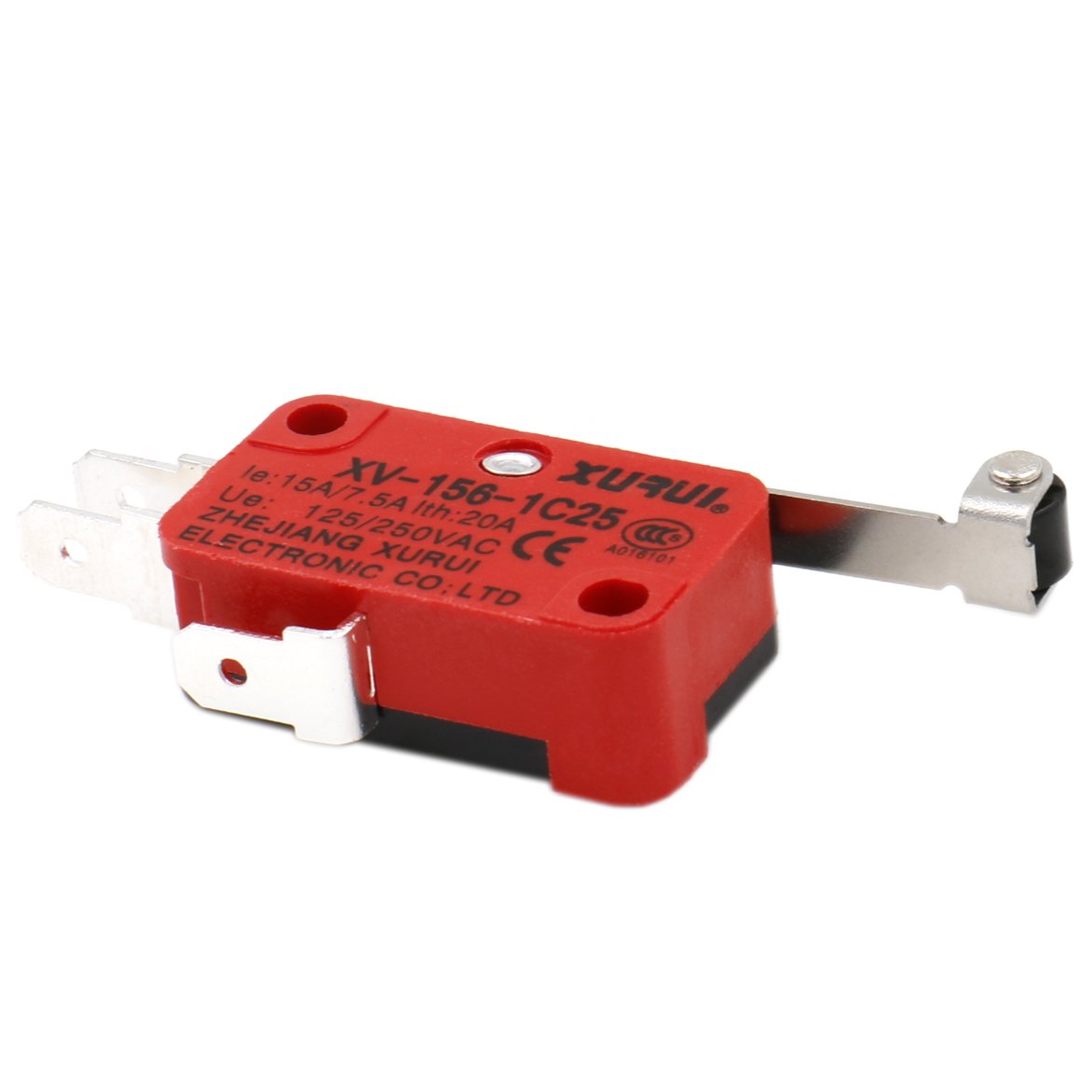 Heschen Micro Switch V-156-1C25 SPDT Long Roller Lever 20A 250VAC 2 Pack – BigaMart