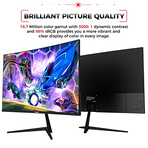 Gawfolk 24” Curved Monitor 75Hz Full HD 1080P, Gaming Display with HDMI ...