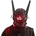 Amazon.com: KYEDAY Punk Mask Cosplay for Men Women, Red Triangle Light ...