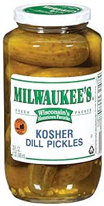 Amazon.com : Milwaukee's Pickles, Kosher Dills, 32 Ounce (Pack of 12 ...