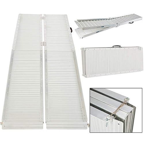 TRIBLE SIX Non Skid Folding Wheelchair Ramp 6FT Long Threshold Ramp ...